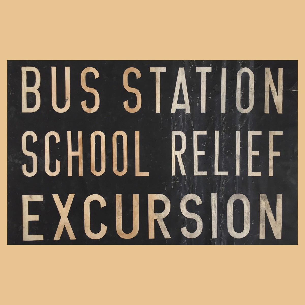 Original Vintage Linen Bus Destination Blinds – Travel on Paper