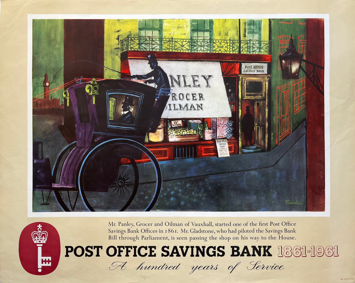Original midcentury GPO Post Office Savings Bank Poster by Robert ...