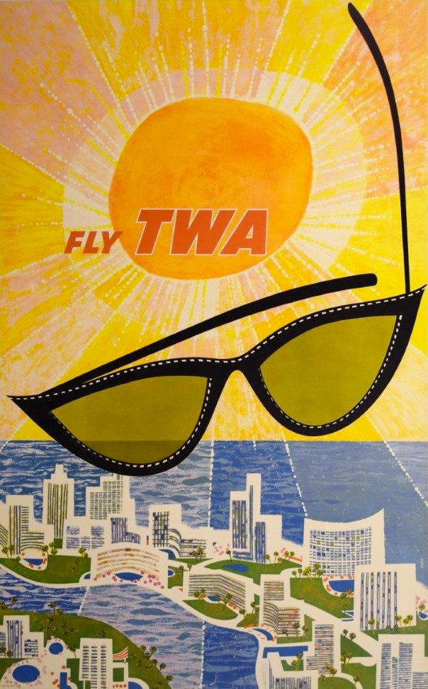 TWA Miami Poster David Klein – Travel on Paper